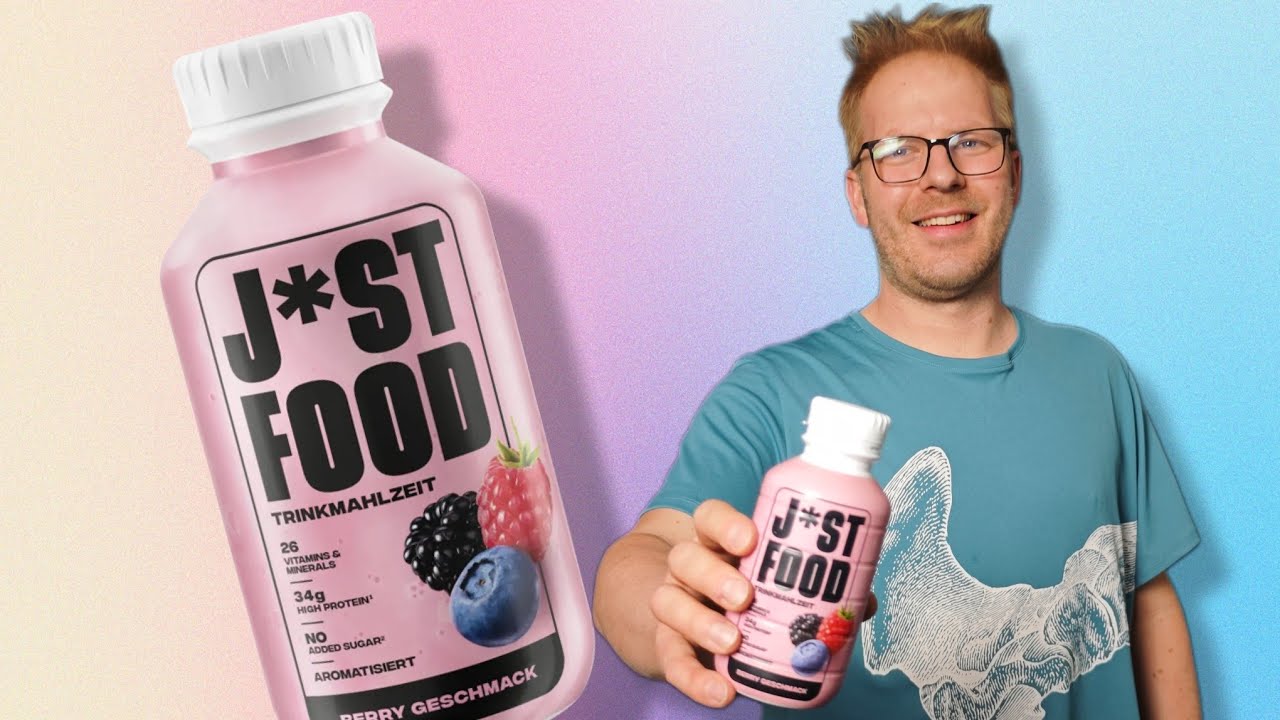 J*st Food mit Berry Geschmack im Test - Just Food Trinkmahlzeit - YouTube
