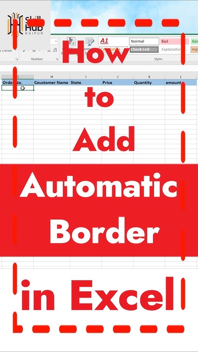 How To Add automatic border in Excel #excel #shorts #shortsfeed #shortsviral #ytshorts # ...