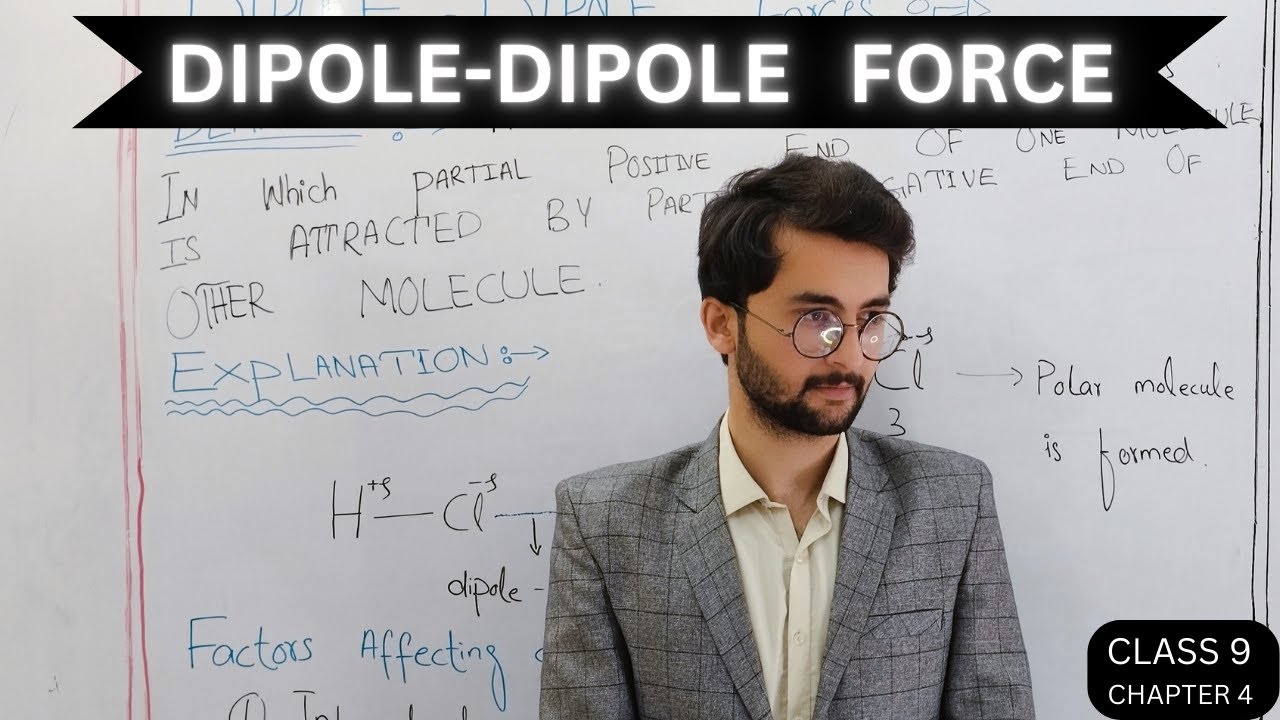 Dipole Dipole force || chapter 4 || class 9 chemistry - YouTube