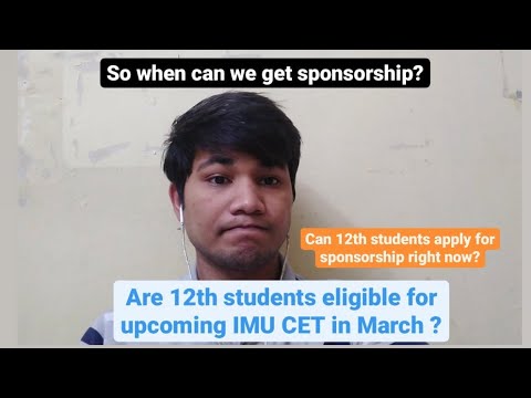 Are 12th appearing students eligible for IMU CET ? - YouTube