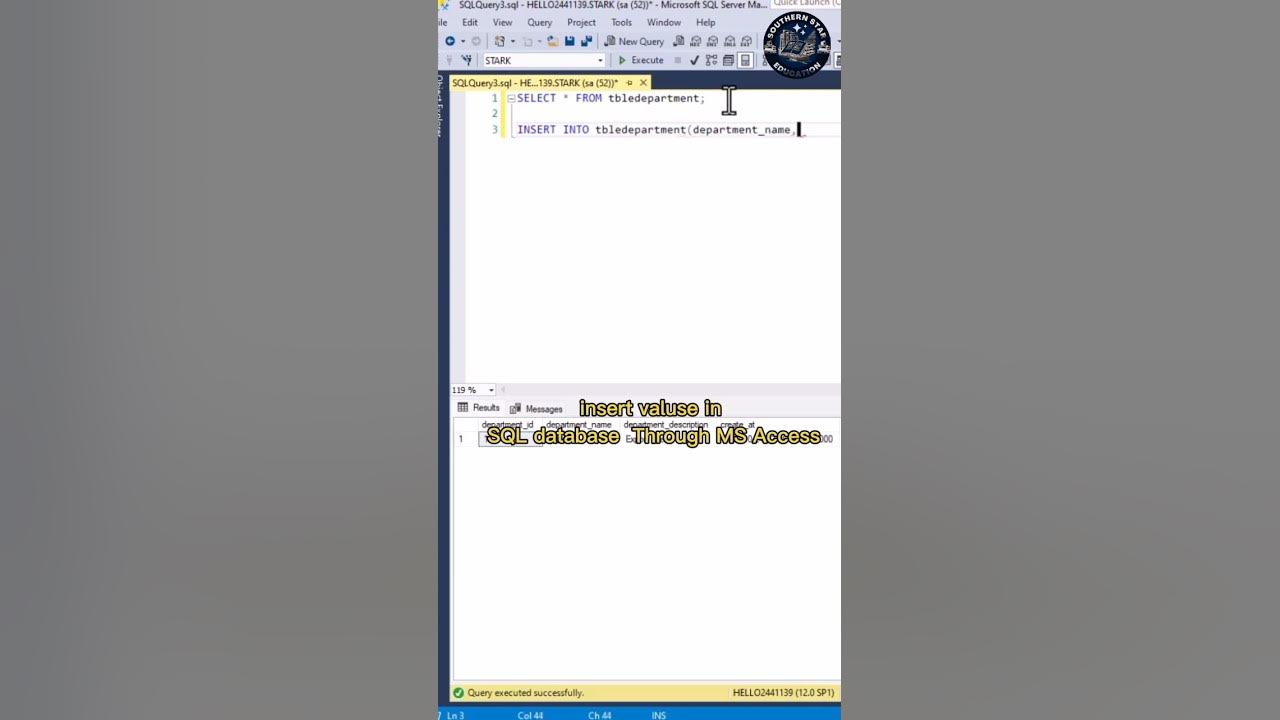 Insert Query On Ms Access Sql Foryousqlquery Insertquery Youtube