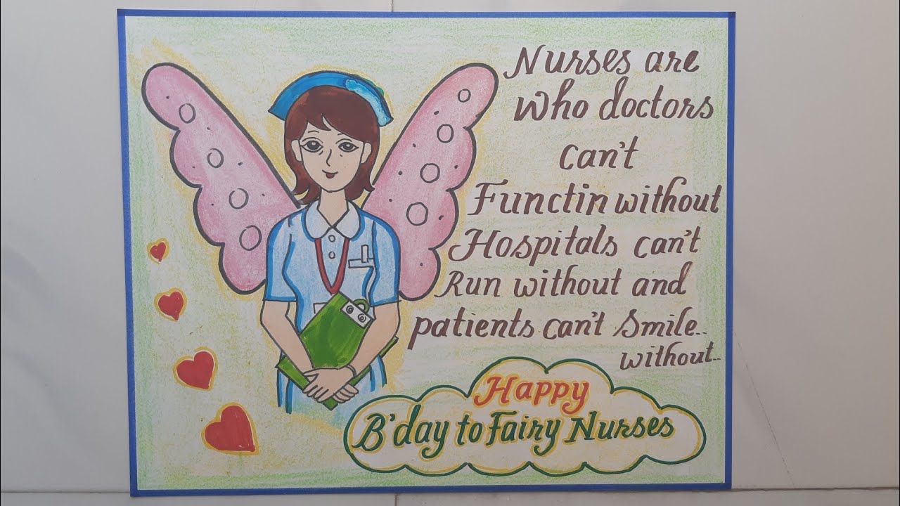 Nurses Day Drawing Easy Steps//International Nurses Day Poster//How to ...