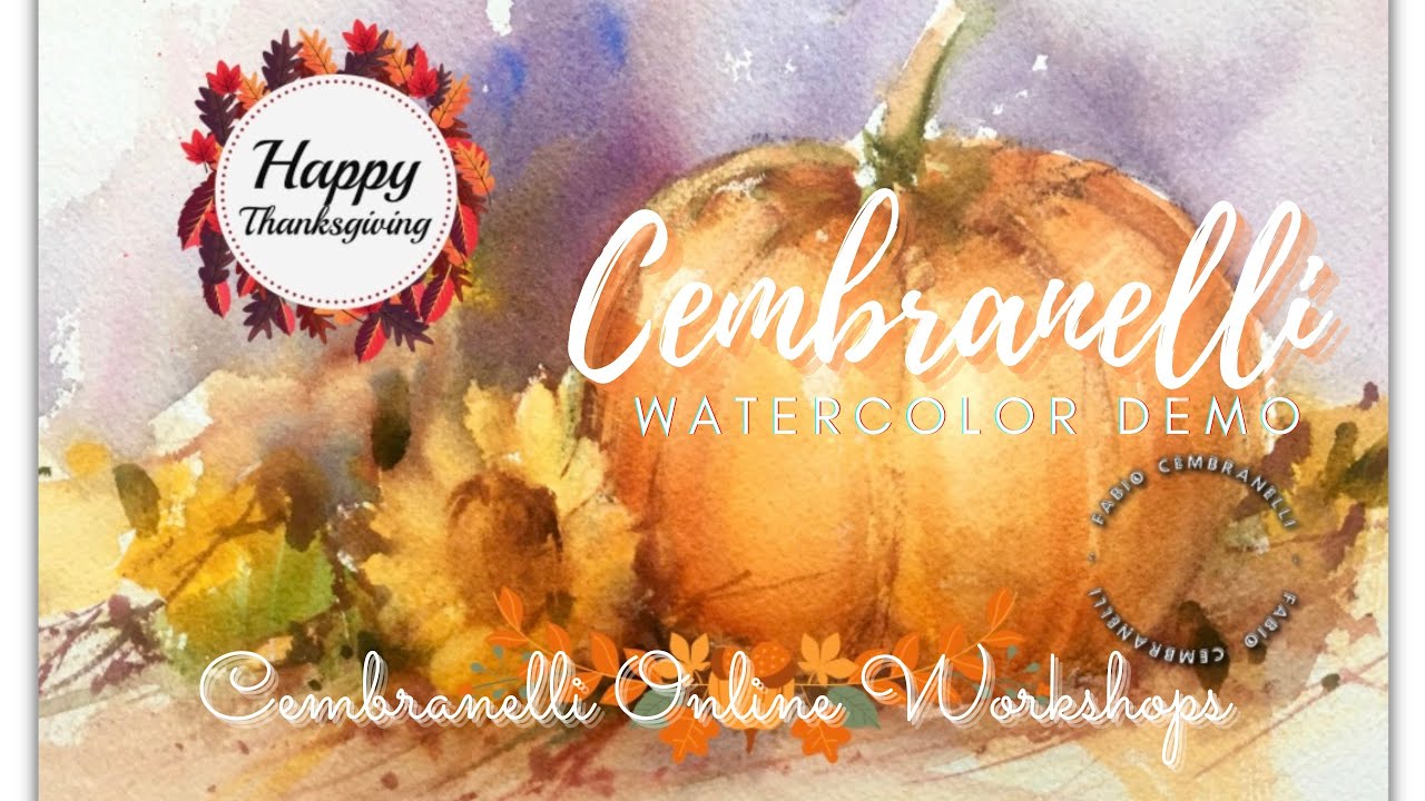 Happy Thanksgiving, Watercolor Demo - YouTube