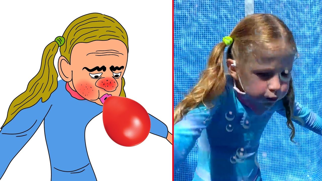 Nastya and a fun family trip - Funny Drawing Meme | Like Nastya Funny ...