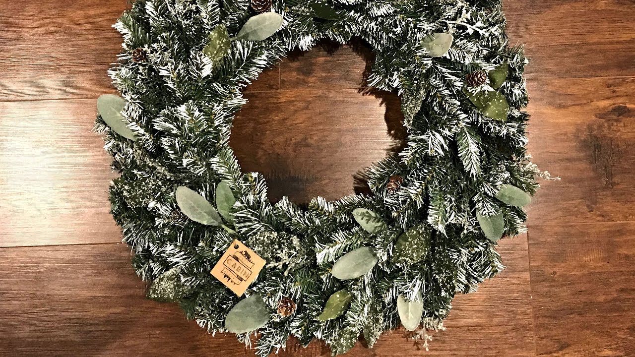 Winter Wreath - Easy Snowy Look (No Messy Flocking) - YouTube