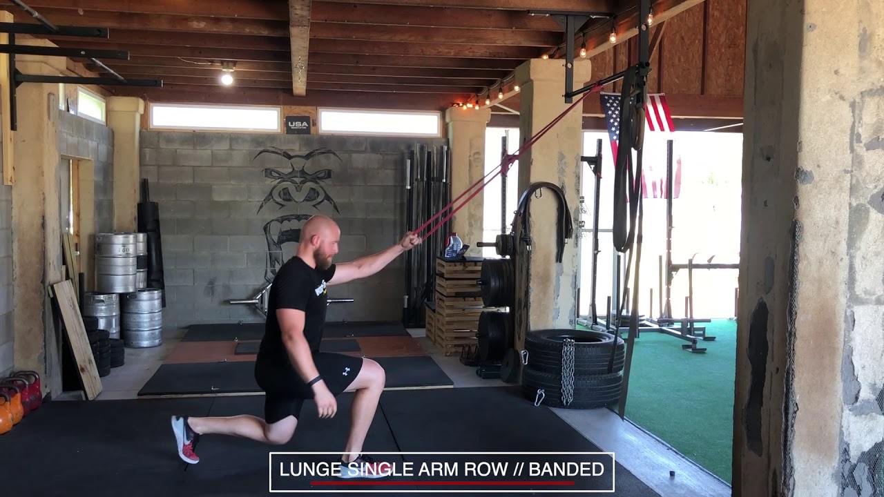 Lunge Single Arm Row // Banded - YouTube