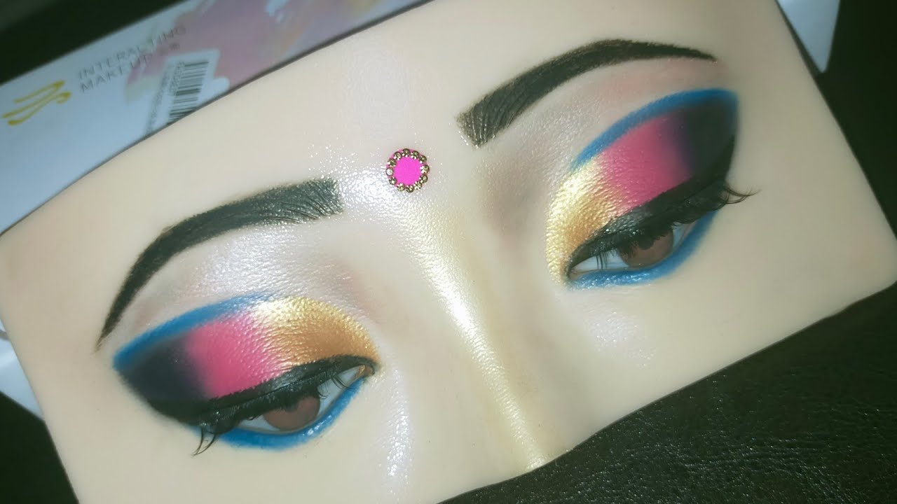 5 MINUTE Pink Blue Eyeshadow Tutorial •Pink Smokey Eye Makeup Tutorial ...