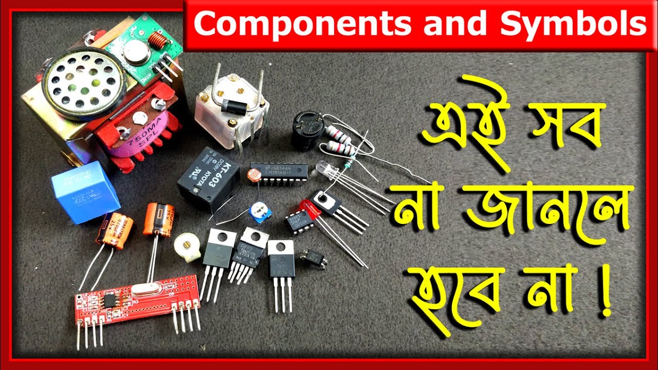 Electronic components and their symbols | basic electronics parts name ...
