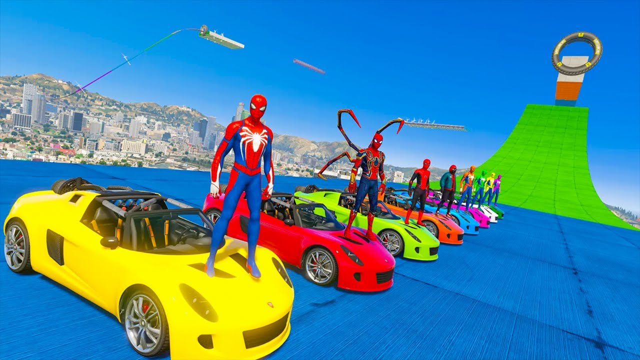 GTA 5 rocket booster car fast race challenge in off-line - YouTube