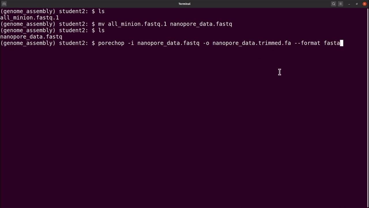 porechop tutorial - trim adapters from nanore reads using porechop ...