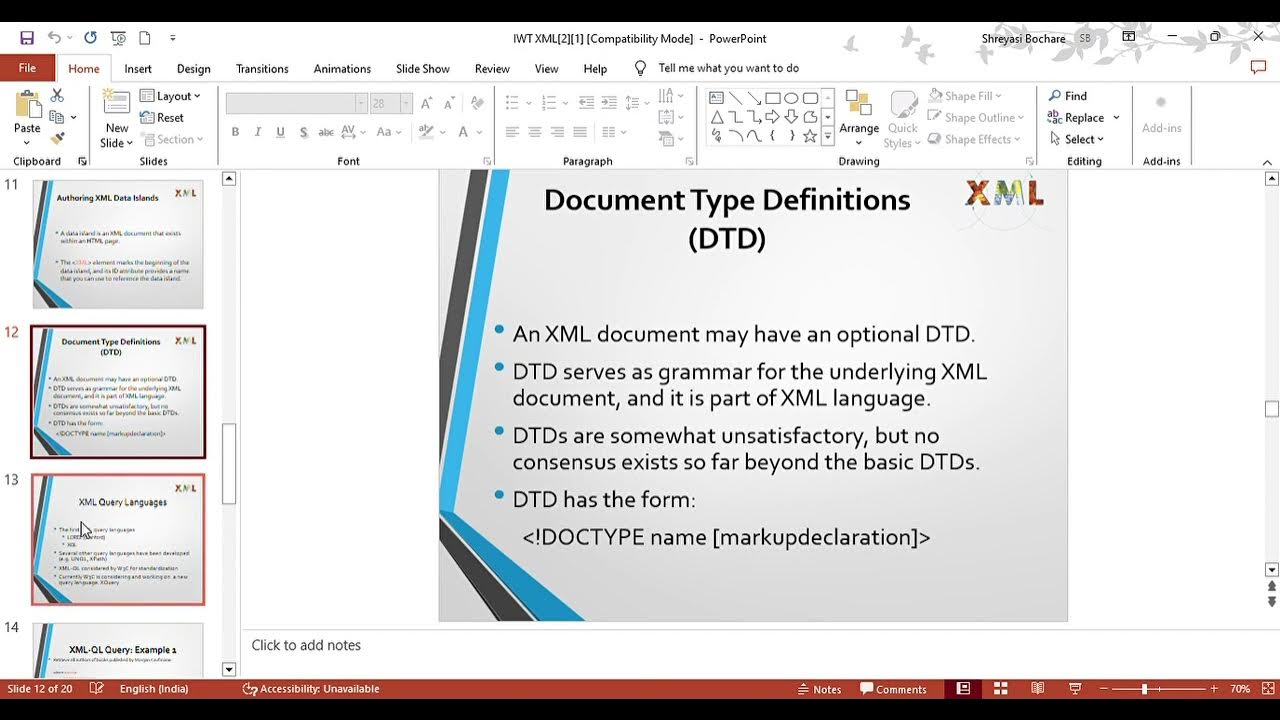 IWT XML21 Compatibility Mode PowerPoint 2023 10 30 21 53 27 - YouTube