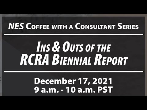 Coffee with a Consultant: Ins and Out of the RCRA Biennial Report - YouTube