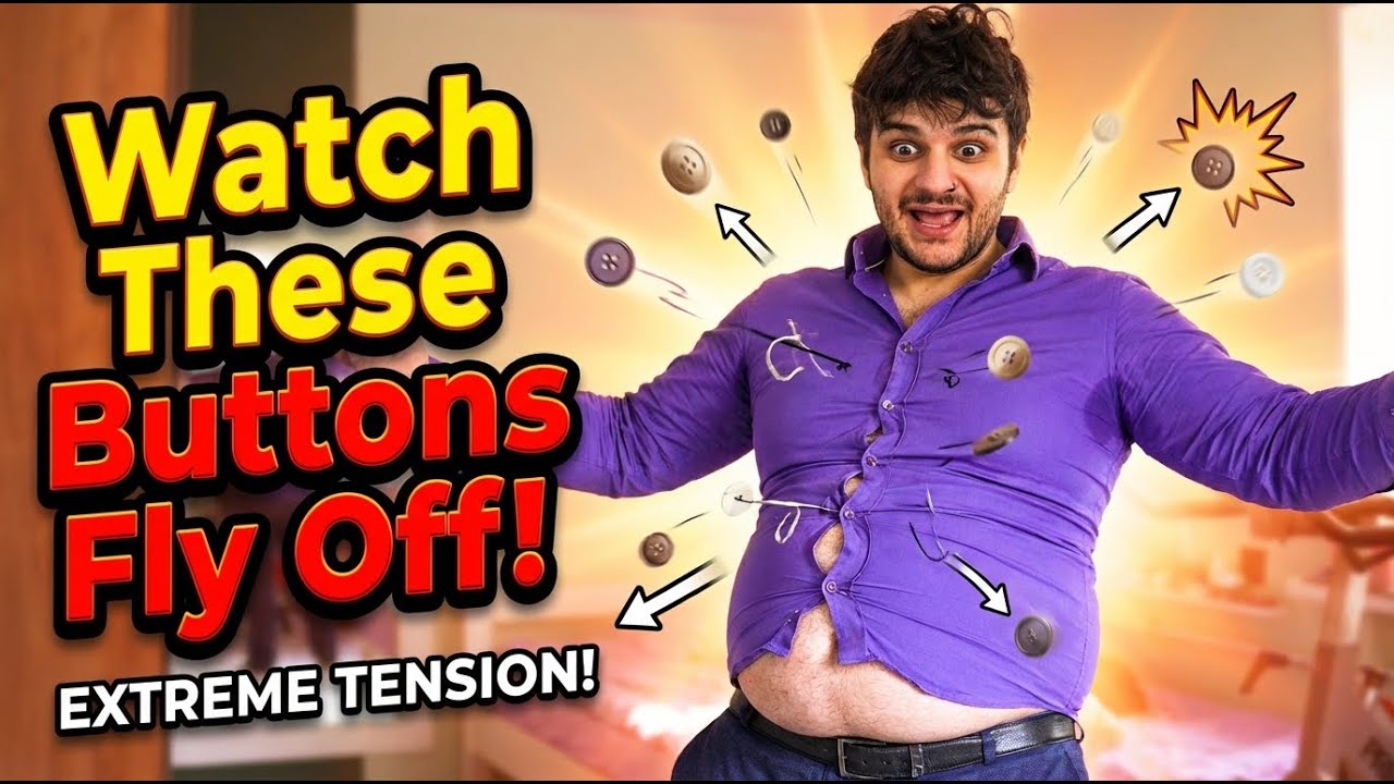 The Button Popping Challenge: Trying on Old Clothes (Gainer, Stuffed ...