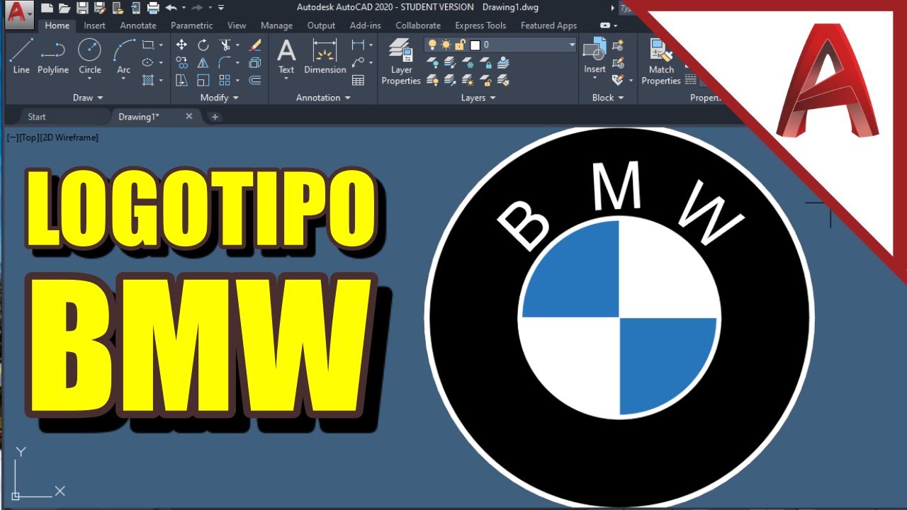 Logotipo da BMW no AUTOCAD! - YouTube