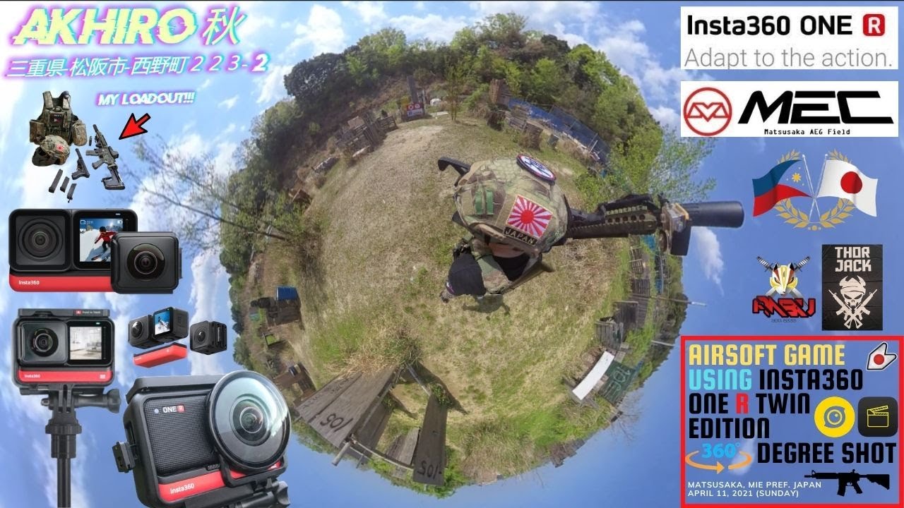 LIVE ACTION AIRSOFT GAME USING INSTA360 ONE R TWIN EDITION ( DUAL-LENS ...