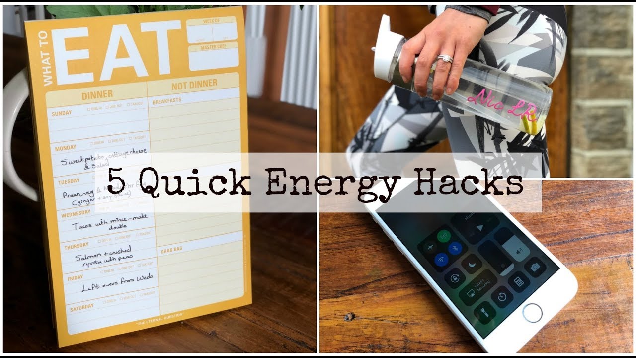 5 Quick Energy Hacks for a Working Week! - YouTube