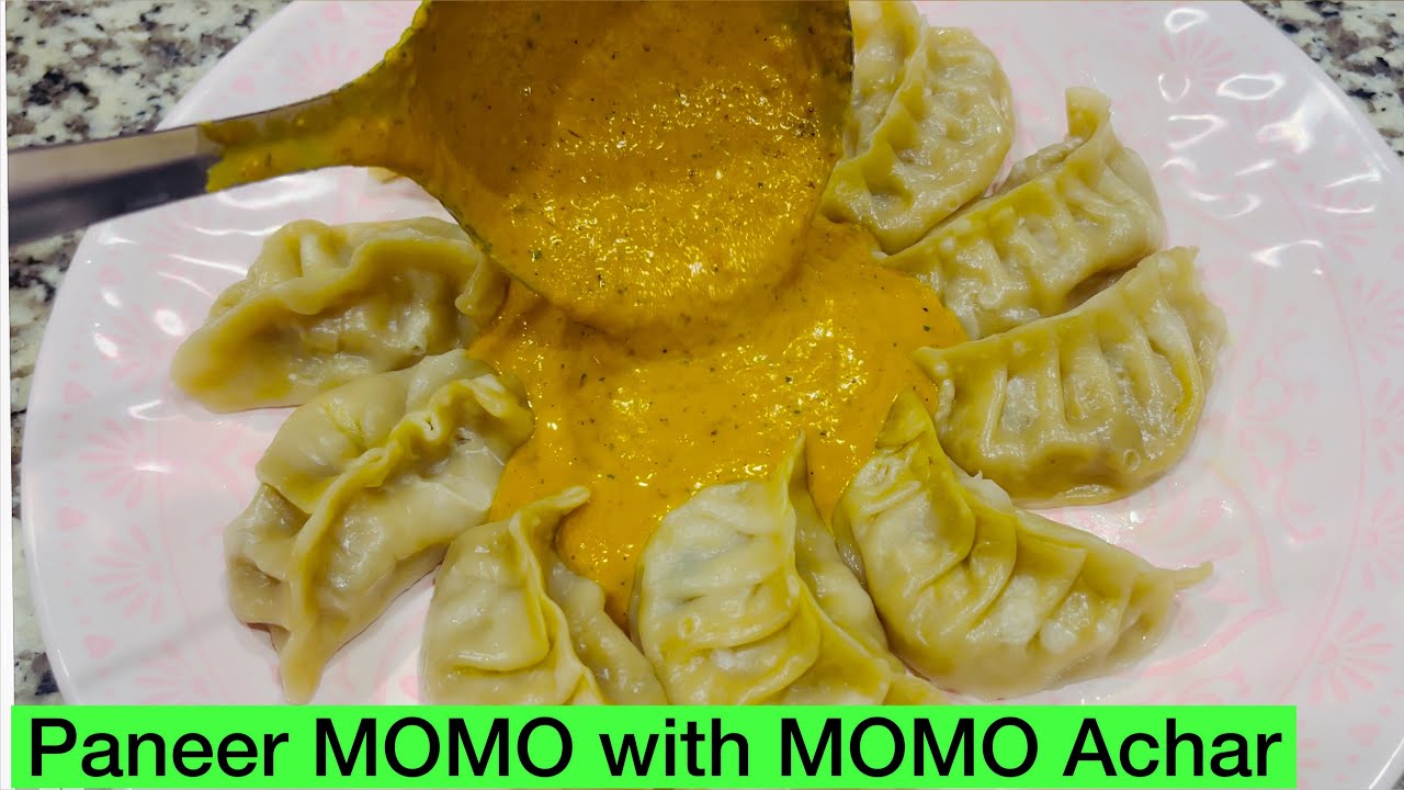 Paneer MOMOs Recipe | MOMO Achar (Chutney) | veg paneer momos - YouTube