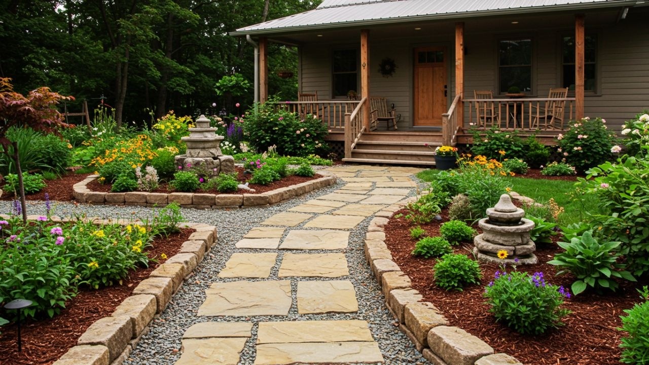 13 Farmhouse Garden Ideas with Stone 🌿 Timeless Rustic Landscaping ...