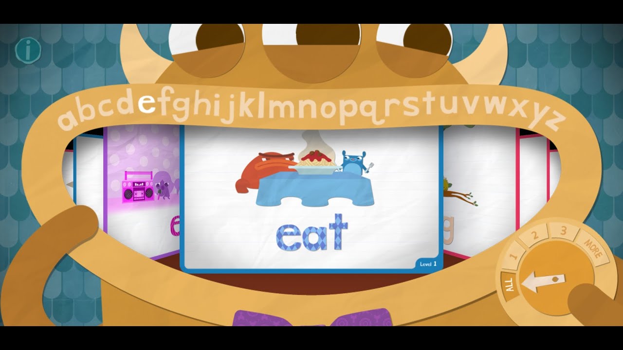 Letter E - EAT | Endless Reader | Sight Words | Originator Games - YouTube