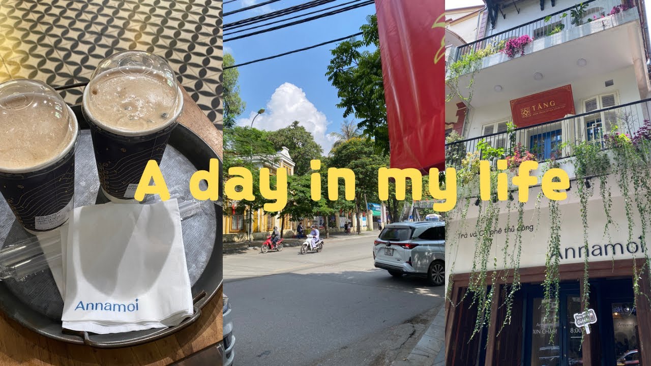Vlog 01| Dạo quanh phố, ăn bún ốc, thăm quan NEU, uống olong ở Annamoi ...