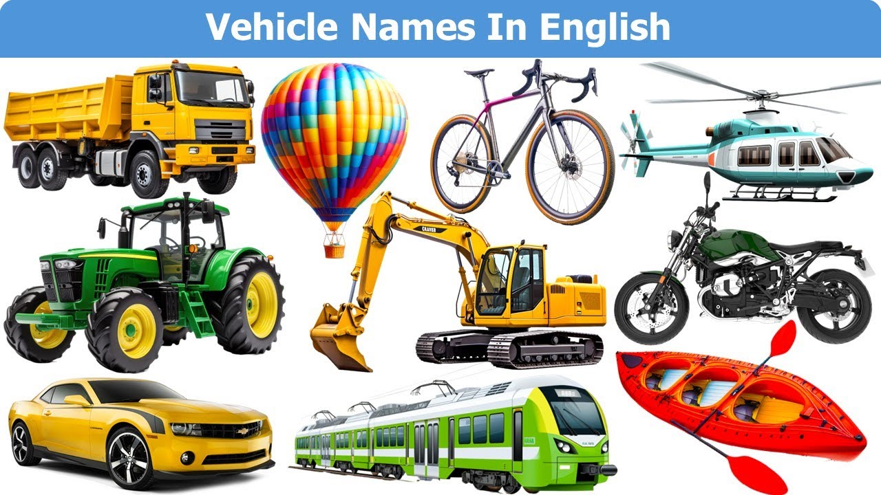 Vehicle Names In English With Pictures | Learn Vehicles Name | Types of ...