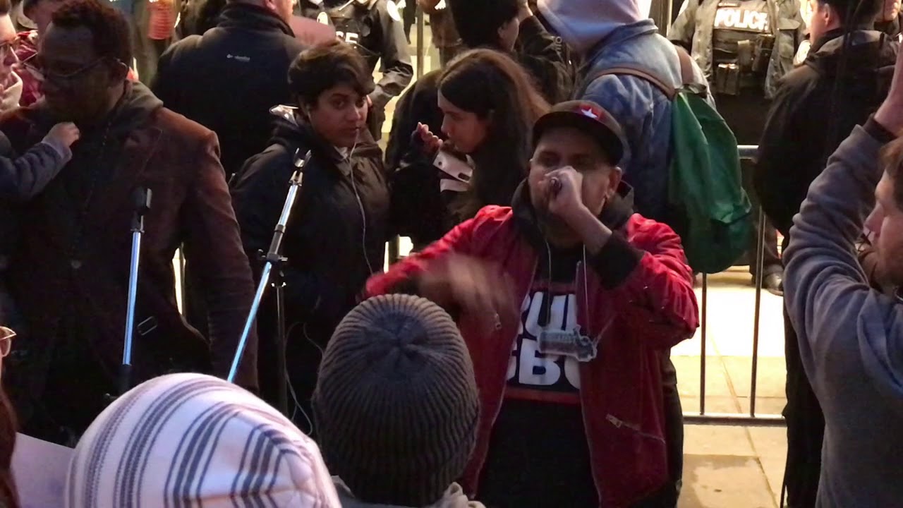 Steve Bannon and David Frum Munk Debate Protest - Toronto - YouTube