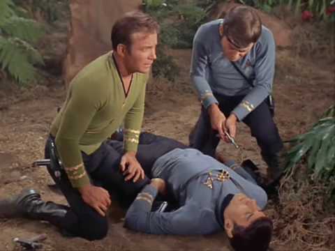 Spock takes a hit for Kirk