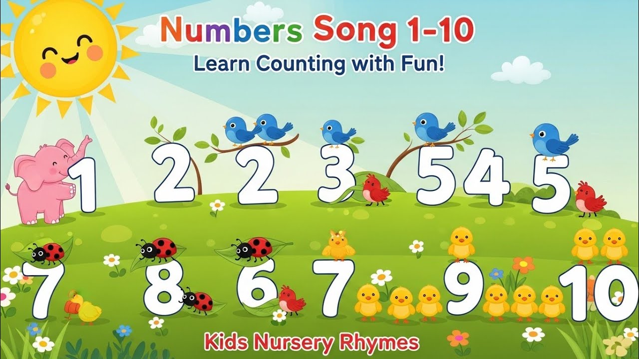Numbers Song 1 to 10 | Learn to Count | Kids Nursery Rhymes | Counting ...