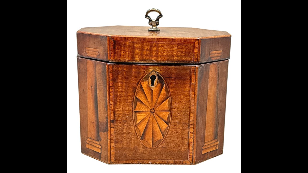 Georgian 18th Century Octagonal Mahogany Tea Caddy - YouTube