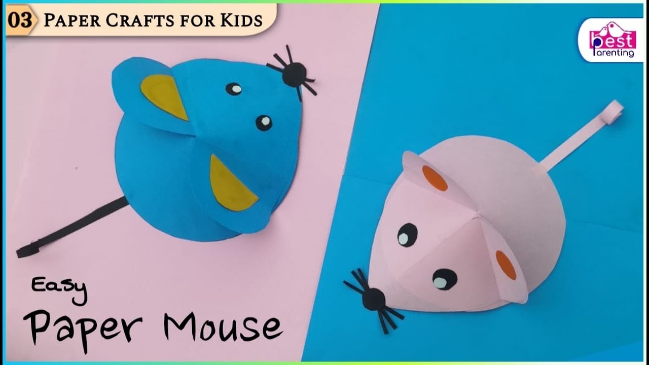 How to make Paper Mouse | Origami Mouse | DIY Paper mouse | Easy Paper ...