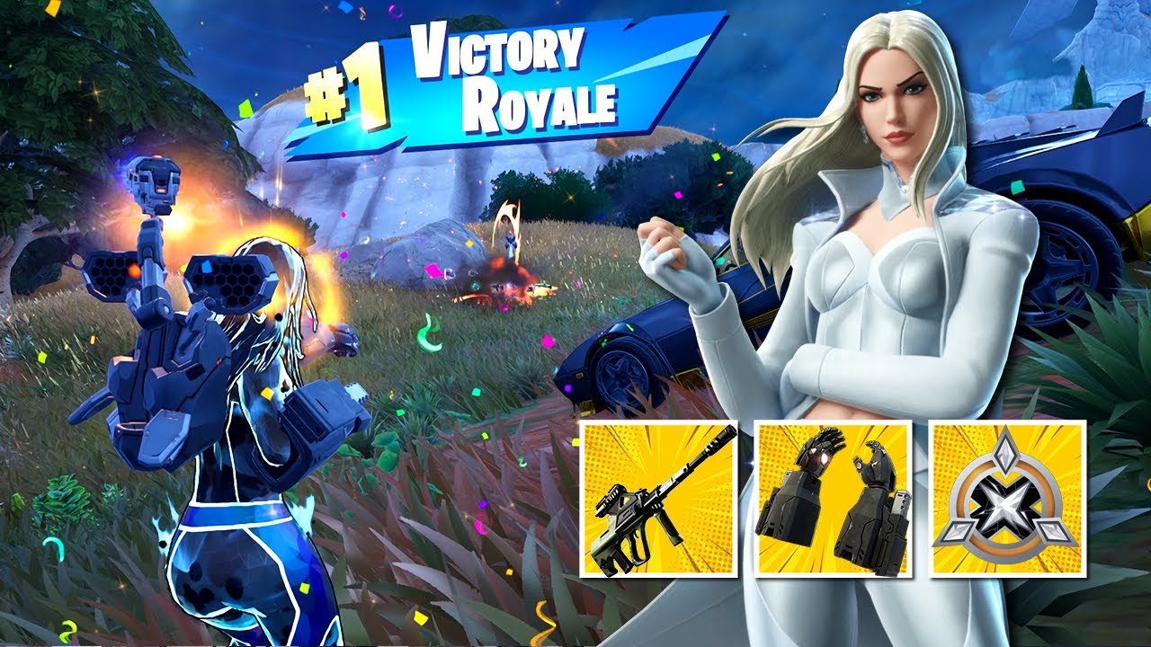 Emma Frost Gameplay Wins | Zero Build (Fortnite Chapter 5 Season 4 ...