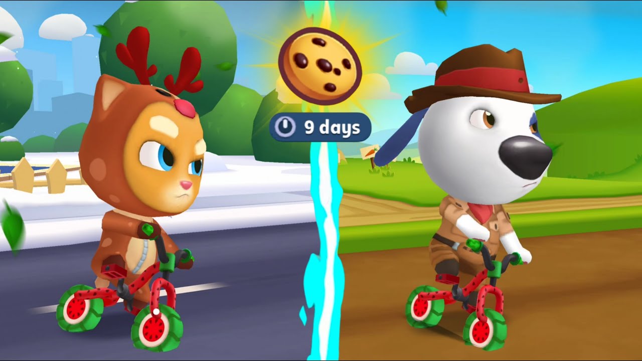 Talking Tom Gold Run Chase Reindeer Ginger Vs Explorer Hank - New ...