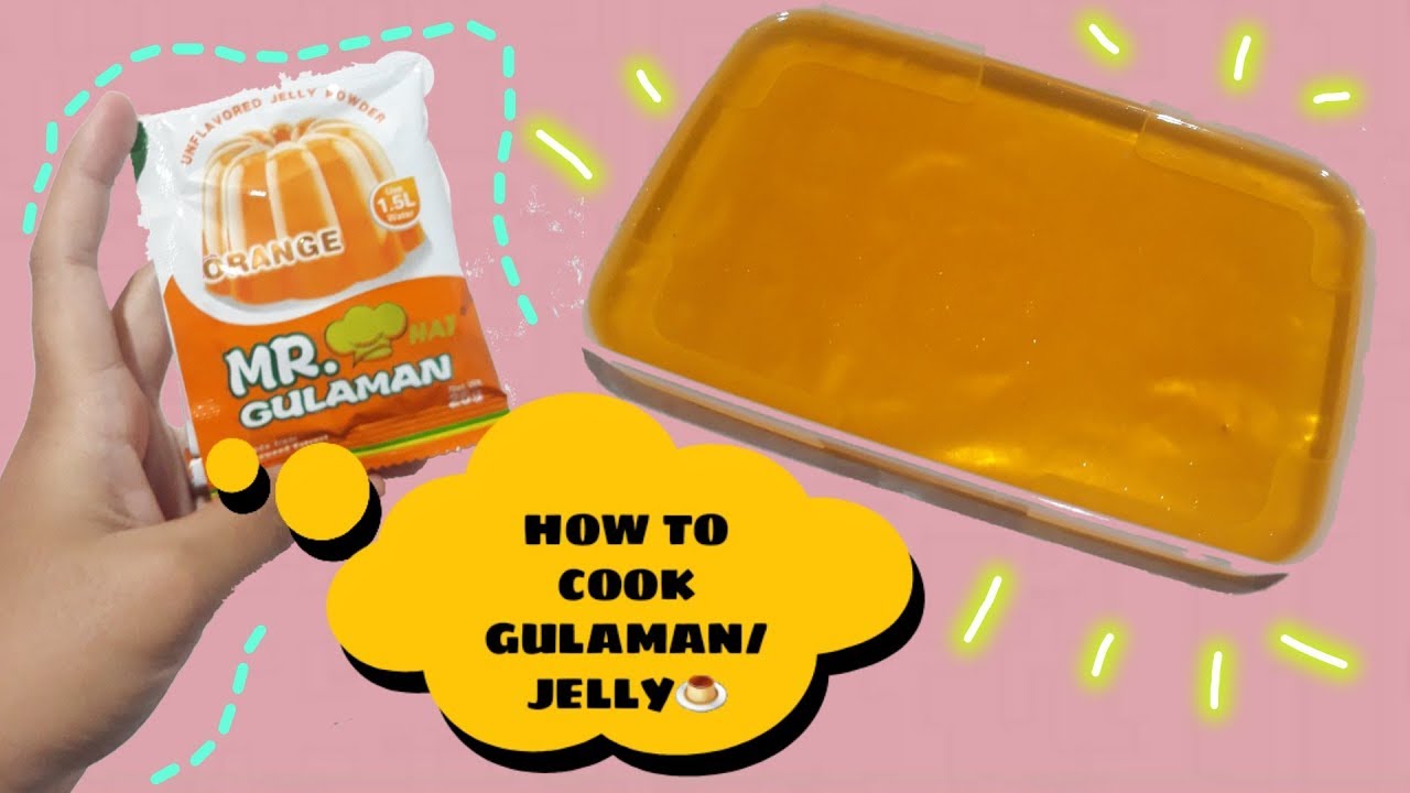 HOW-TO-COOK ORANGE GULAMAN/GELATIN/JELLY🍮||(BASICS)||w/Mr. Gulaman ...