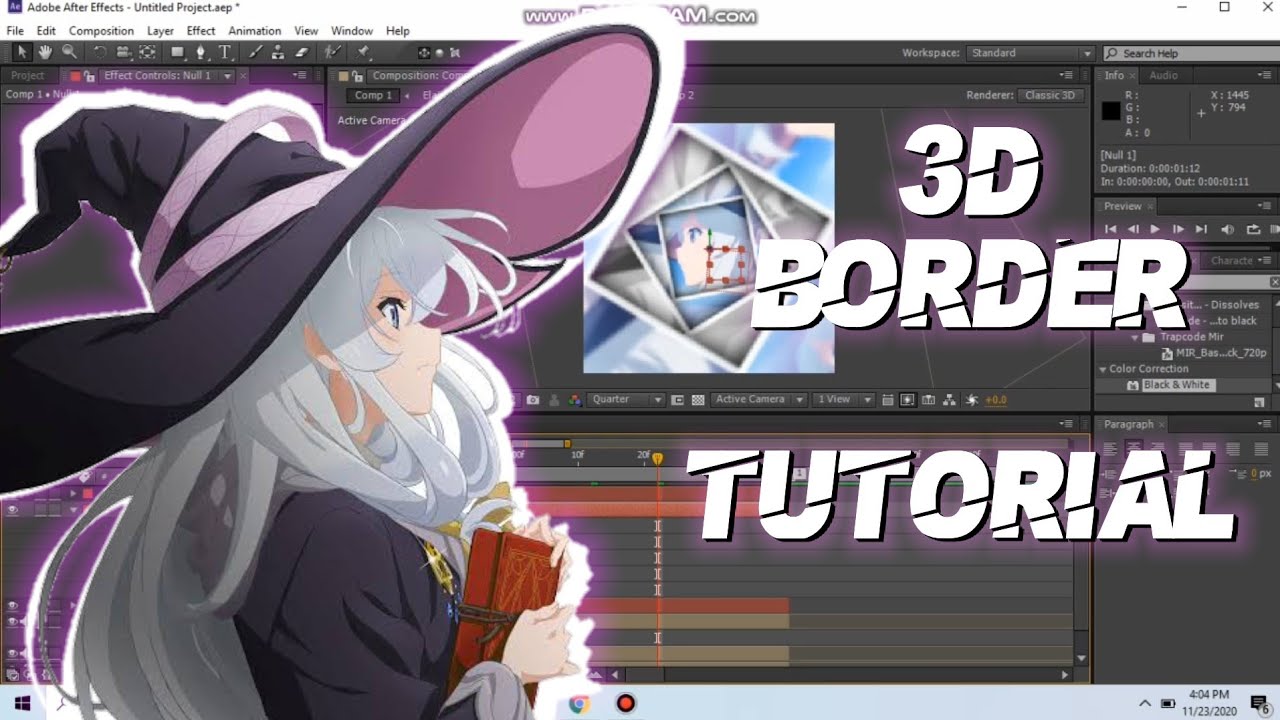 3d Border [AMV] Tutorial | After Effect - YouTube