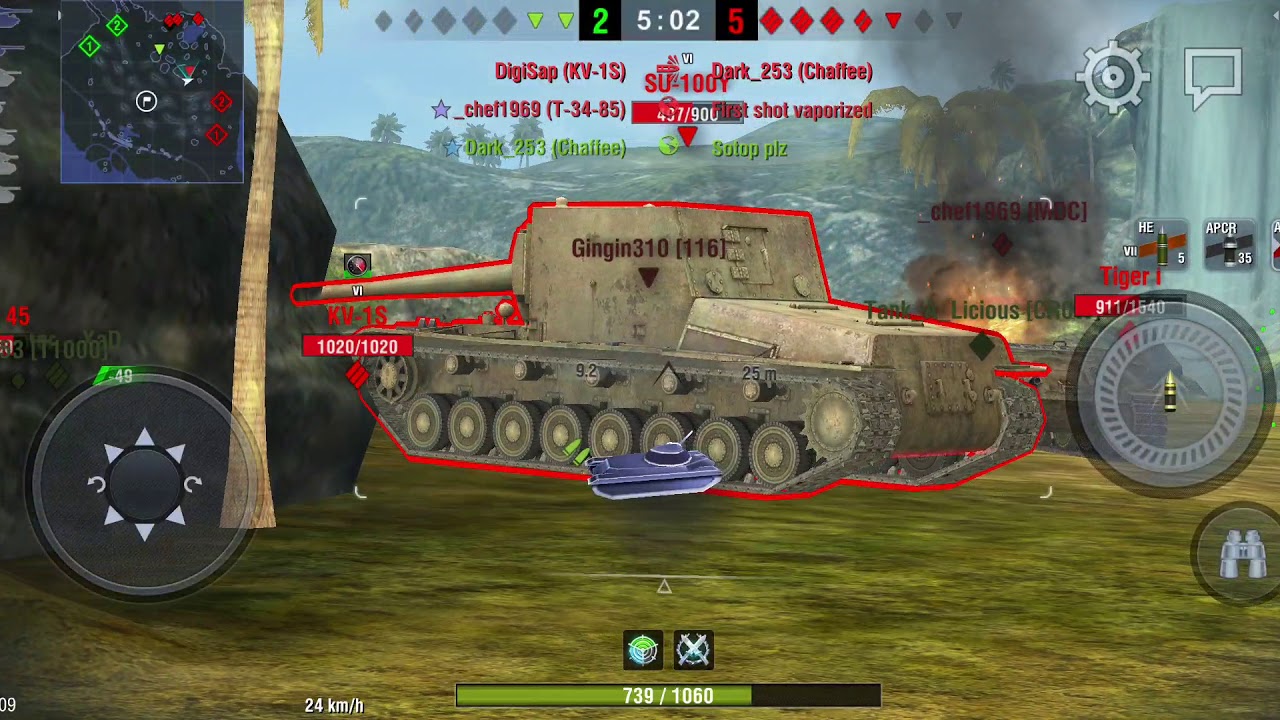 [KZ-]World of tanks Blitz Helsing 2000dmg lose - YouTube