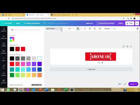 Youtube ABONE OL butonu nasıl yapılır ? | CANVA uygulaması