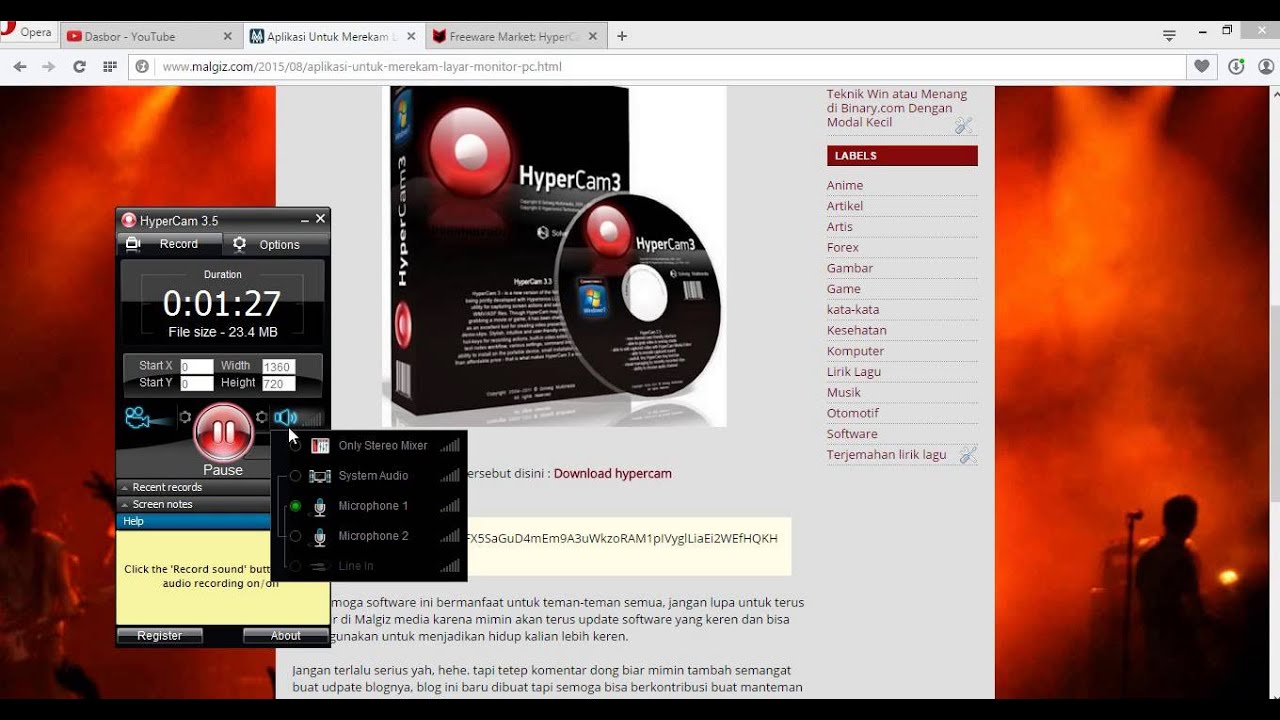 Tutorial Cara Mereka Layar PC atau Laptop Dengan Mudah Menggunakan Software Hypercam 3.5 - YouTube