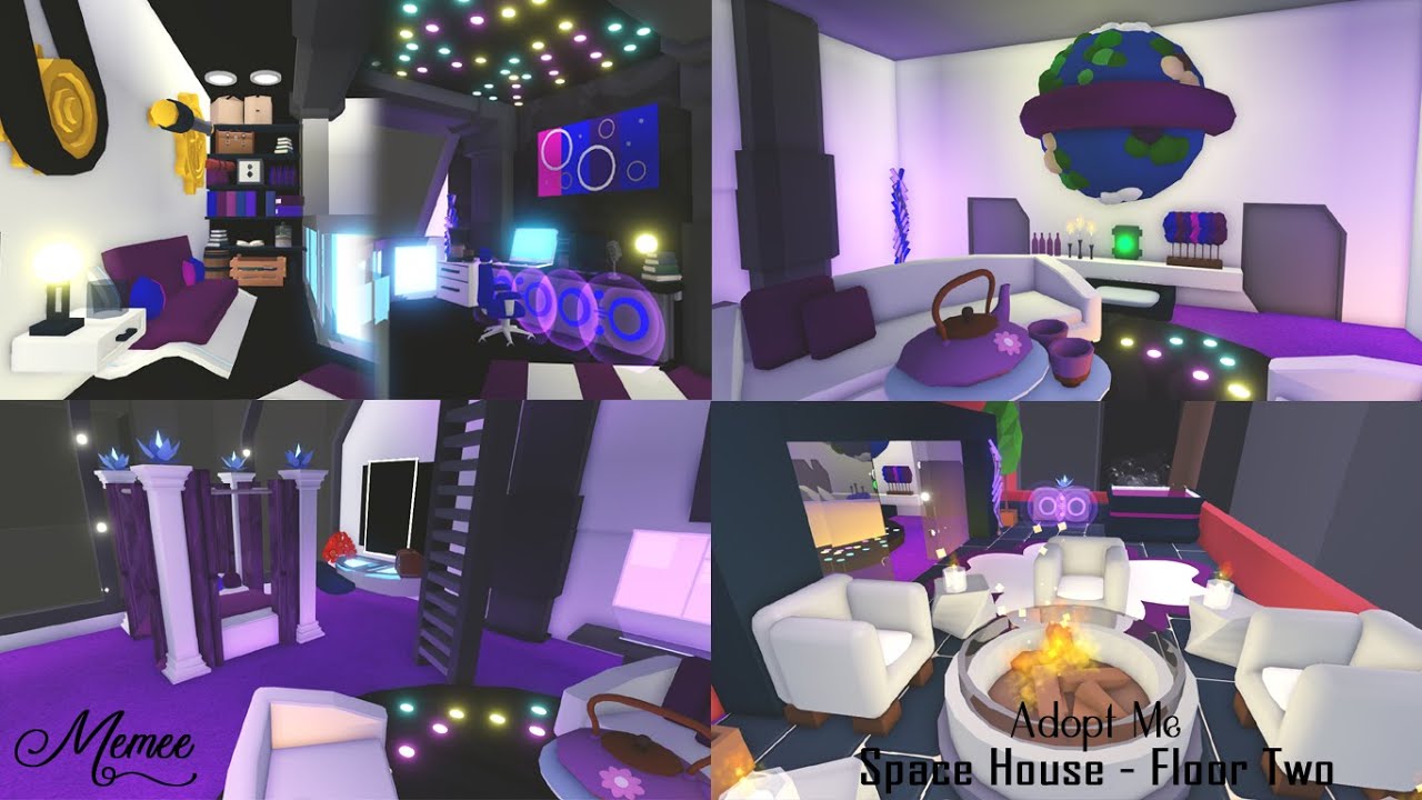 Adopt Me Space Fleet House Speed Build Floor 2 tour Roblox #AdoptMe # ...