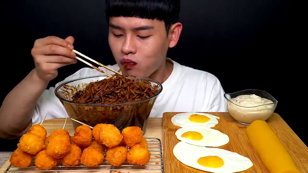 Mukbang complition {black beans noodles edition} - YouTube