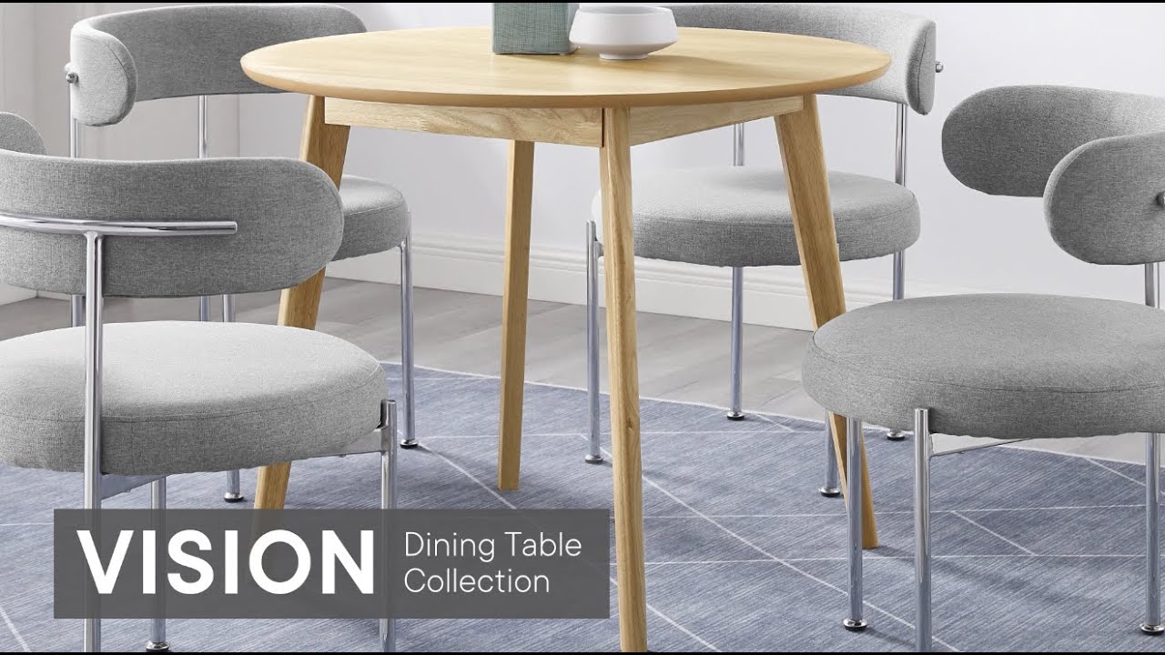 Vision Round Dining Table Collection - YouTube