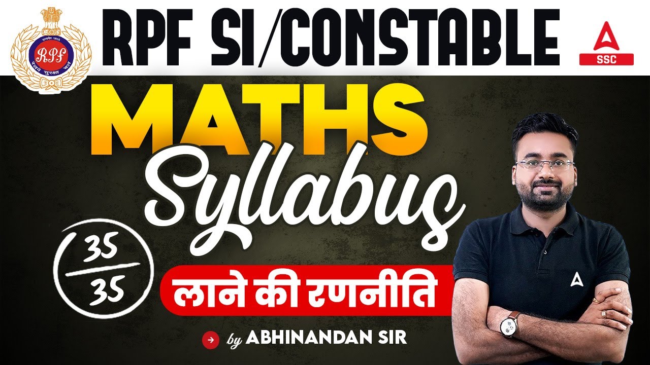 RPF Math Syllabus 2024 | RPF SI Constable Preparation Strategy by ...