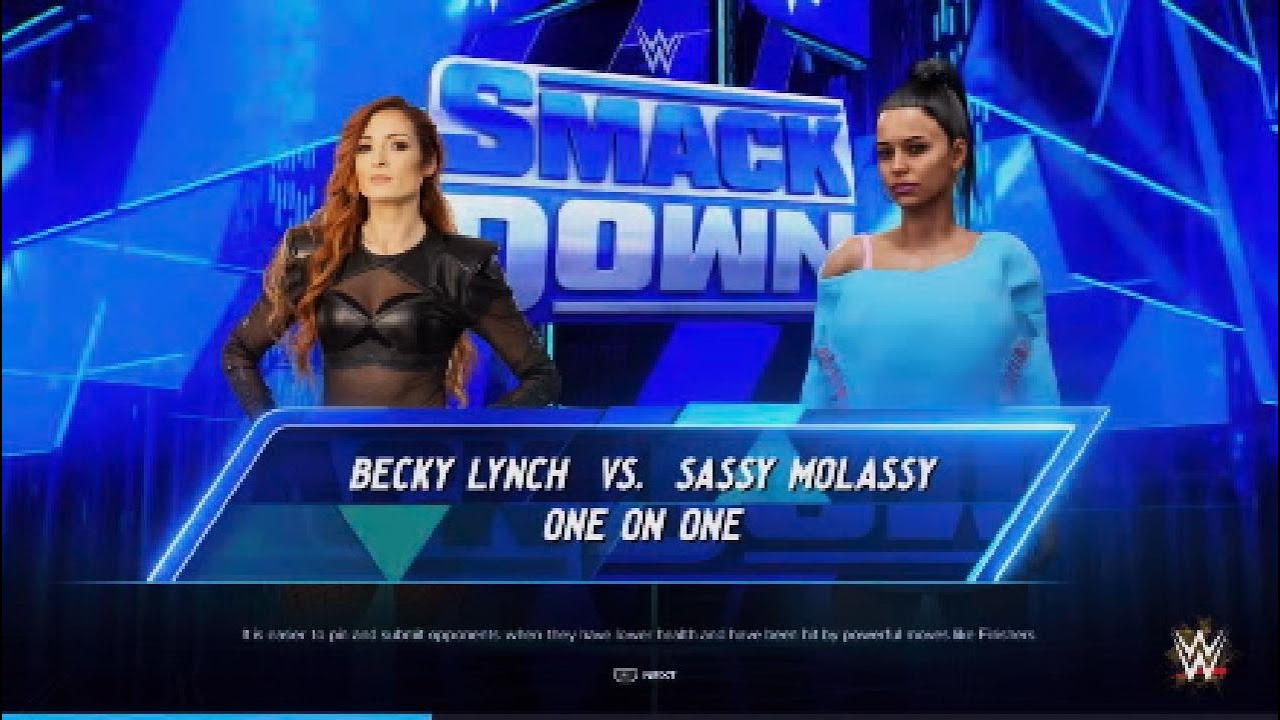 WWE Smackdown| Sassy Molassy vs Becky Lynch WWE2K24 - YouTube