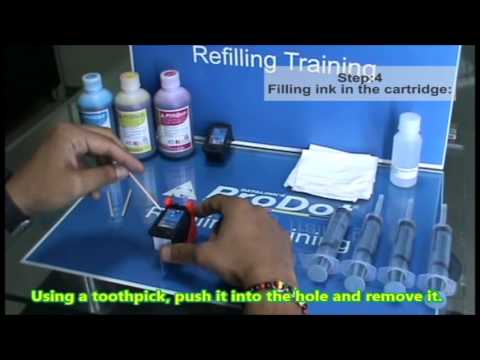 How to refill Canon CL811/CL98 inkjet cartridge (English Version) - YouTube