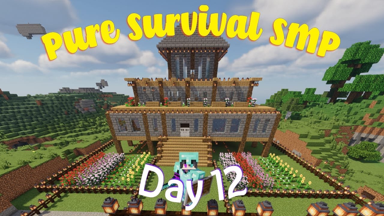Pure Survival SMP Day 12 :- I made my House in pure Survival SMP - YouTube