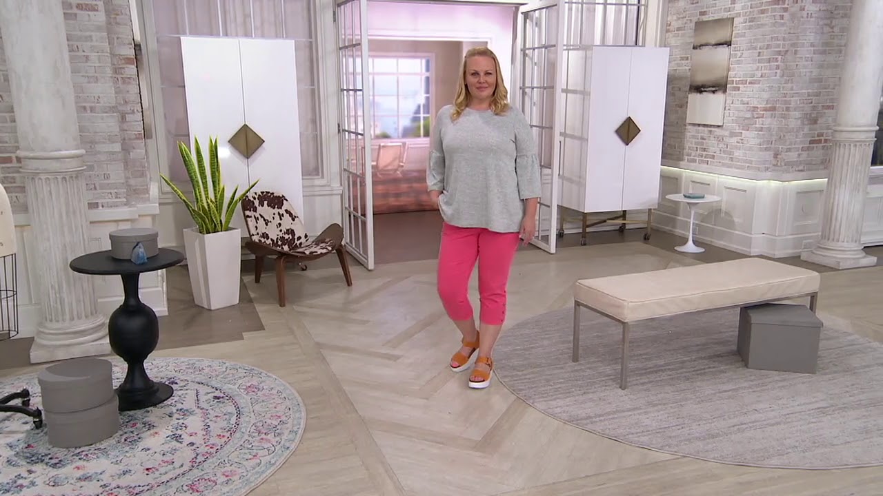 Denim & Co. Comfy Knit Pull-On Capri Pants on QVC - YouTube