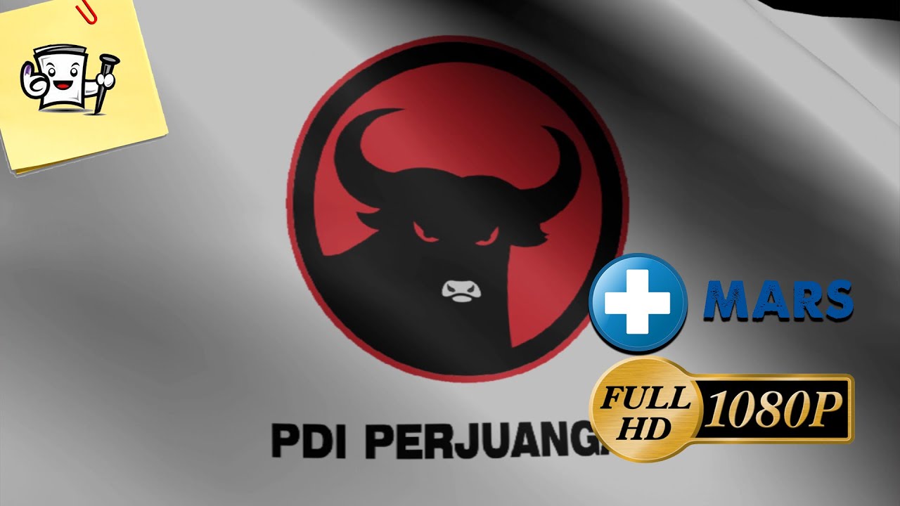 [FULL HD] 3D ANIMASI BENDERA PARTAI DEMOKRASI INDONESIA PERJUANGAN PDIP ...