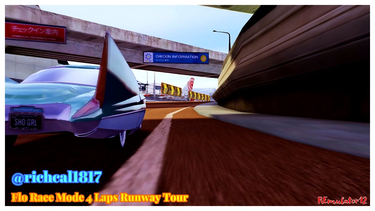 Cars 2 The Video Game | Flo - Race Mode | Runway Tour 4 Laps - YouTube