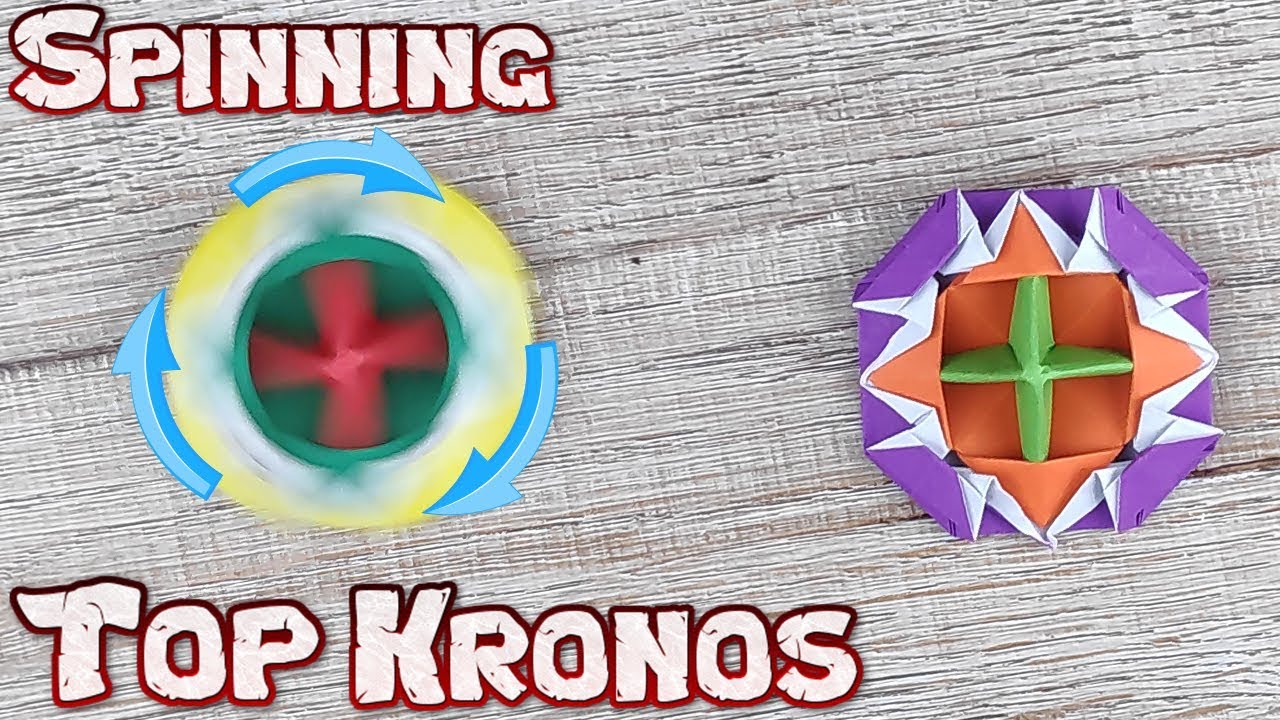 Origami Top Kronos | How To Make An Easy Spinning Top Tutorial | DIY ...