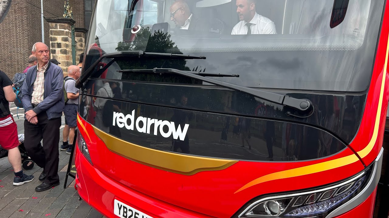 Red Arrow bus event Derby featuring @okiecokie - YouTube
