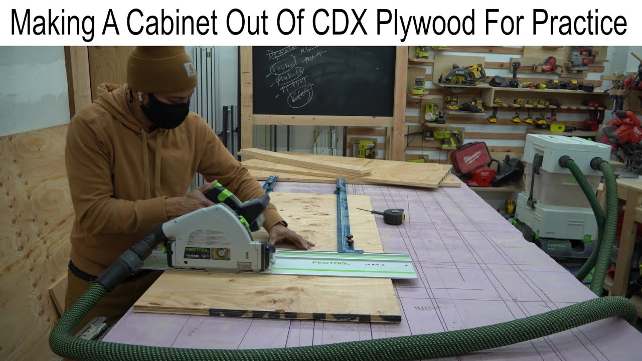 Making A Cabinet Out Of CDX Plywood For Practice - YouTube
